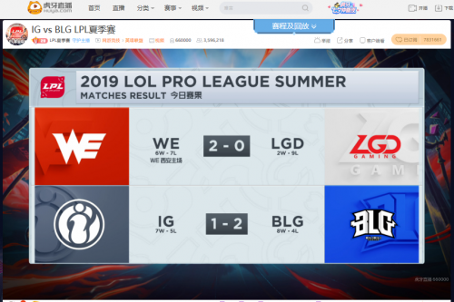 虎牙LPL：WE轻取LGD保留季后赛希望 国豪助BLG鏖战三局击败IG_资讯_360游戏